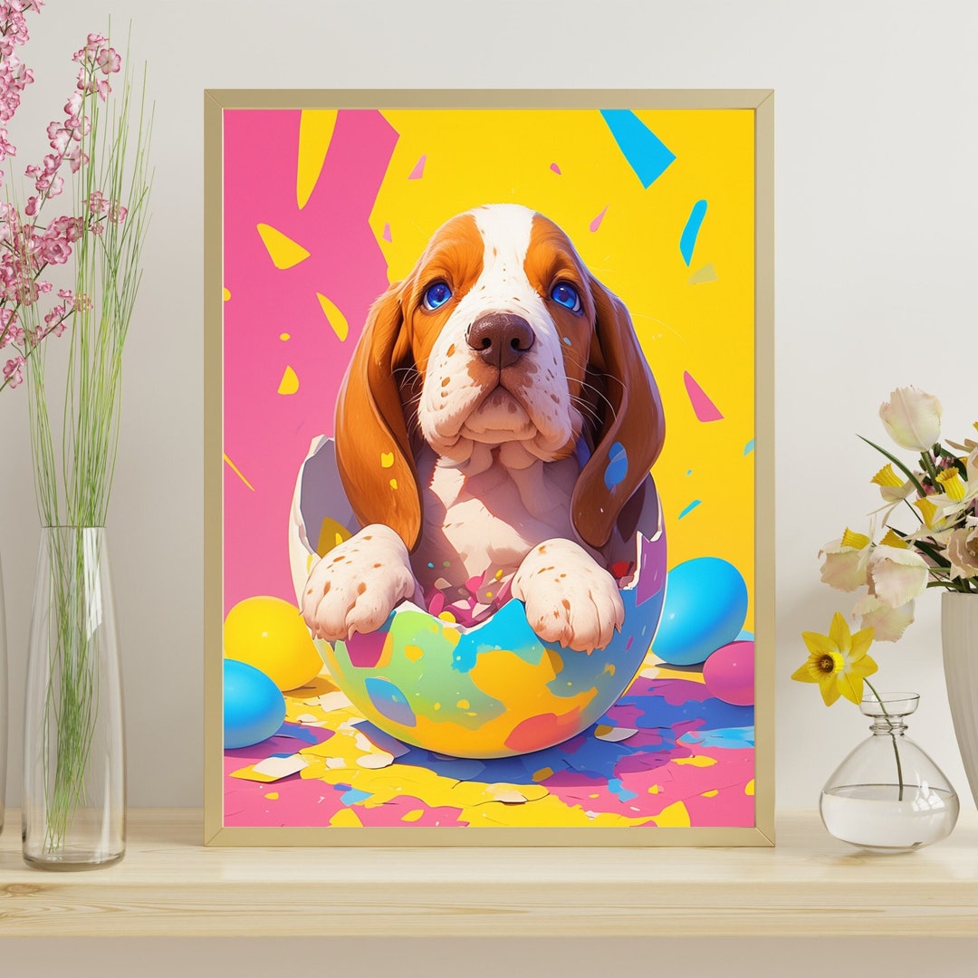 Cute Basset Hound Hatching Egg Jigsaw Puzzle 300/500/1000 Piece ...