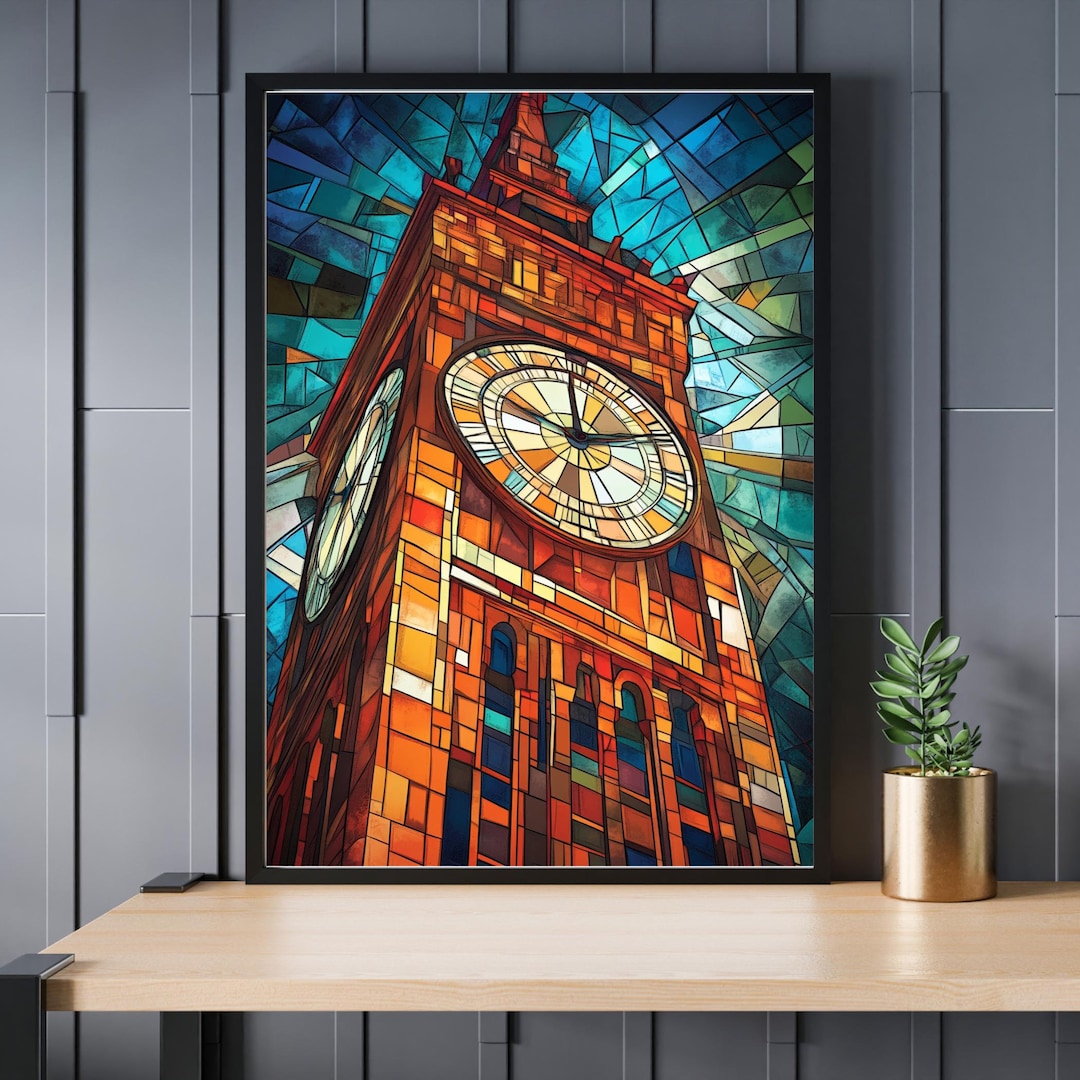 Stained Glass Clock Tower Jigsaw Puzzle 300/500/1000 Piece - Etsy