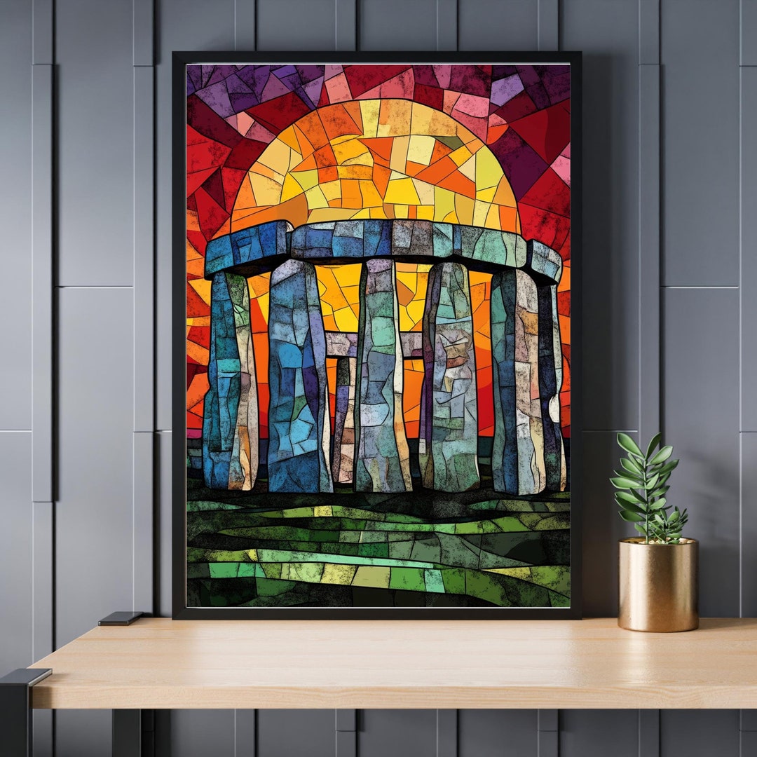 Stained Glass Stonehenge Jigsaw Puzzle 300/500/1000 Piece - Etsy