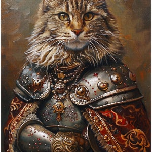 Siberian Cat Knight Jigsaw Puzzle 300/500/1000 Piece - Pet Knight ...