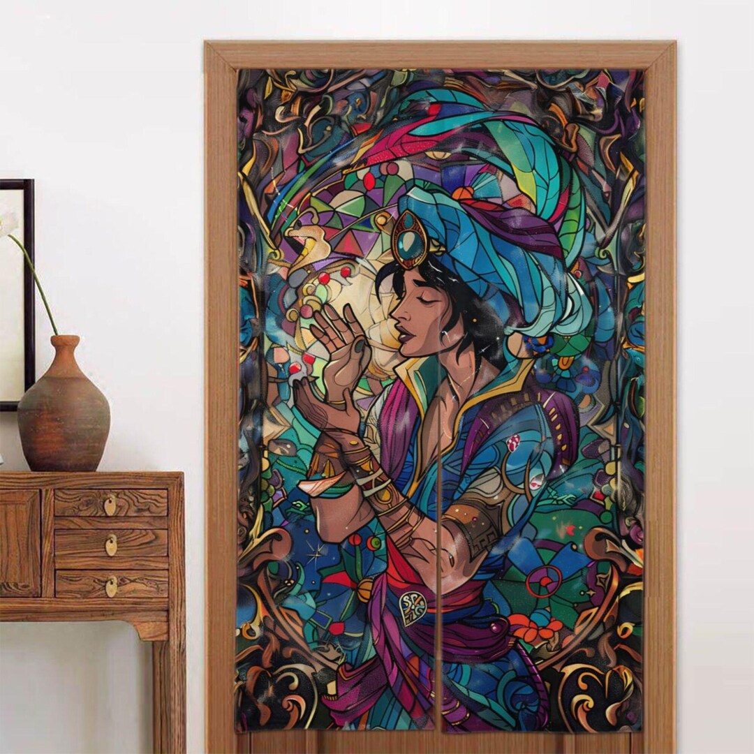 Stained Glass Aladdin Doorway Curtain (86×143cm) - Etsy