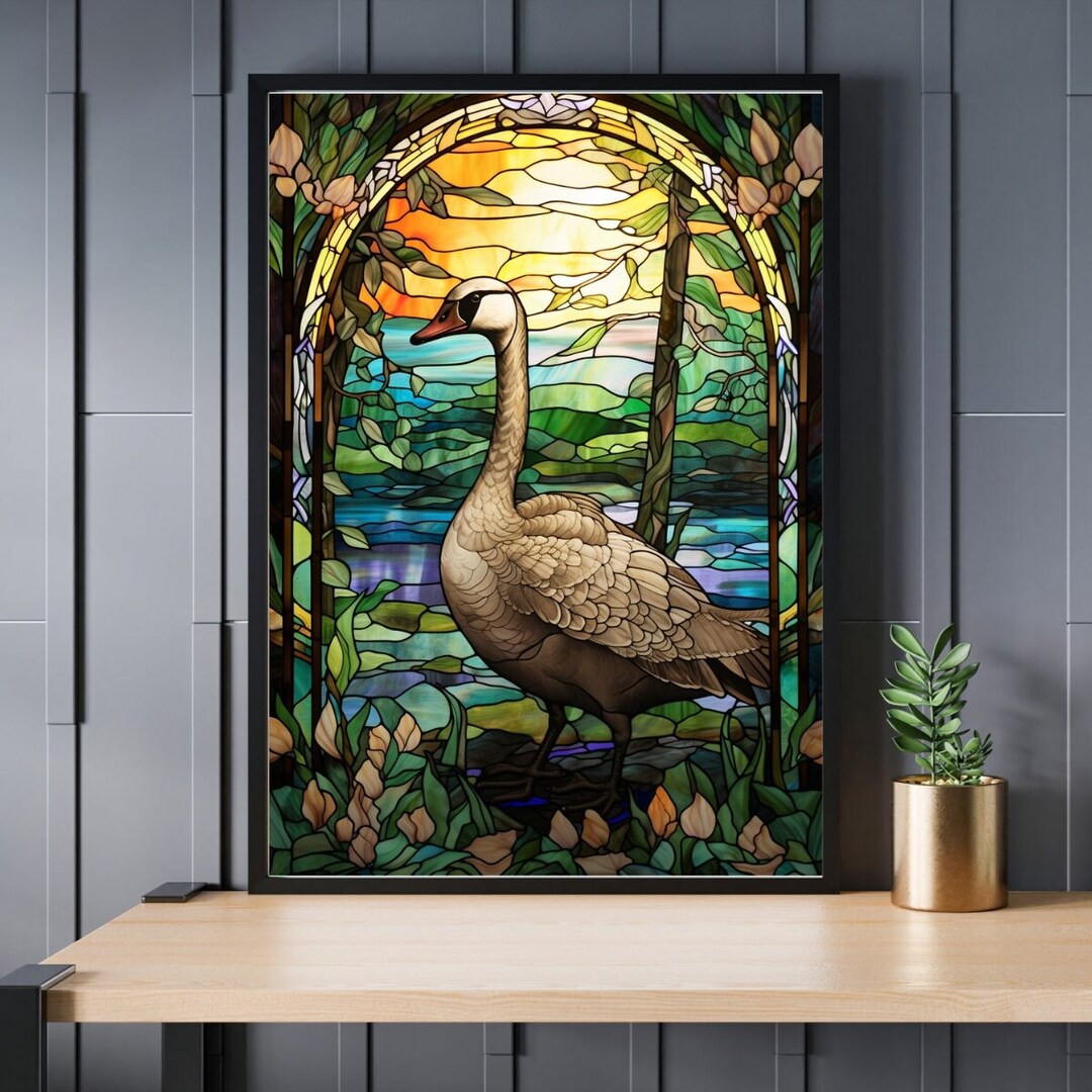 Stained Glass Goose Jigsaw Puzzle 300/500/1000 Piece - Etsy