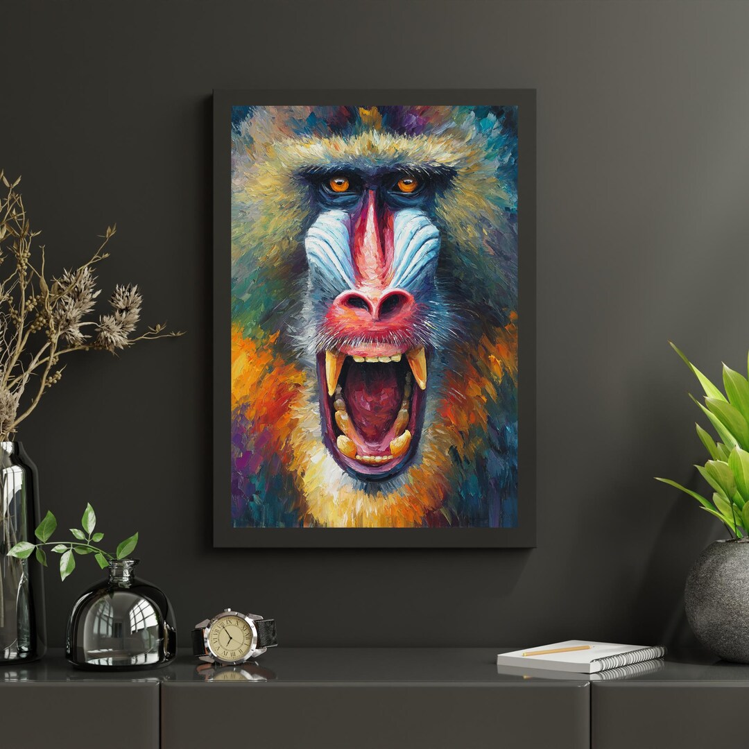 Roaring Mandrill Jigsaw Puzzle 300/500/1000 Piece - Etsy