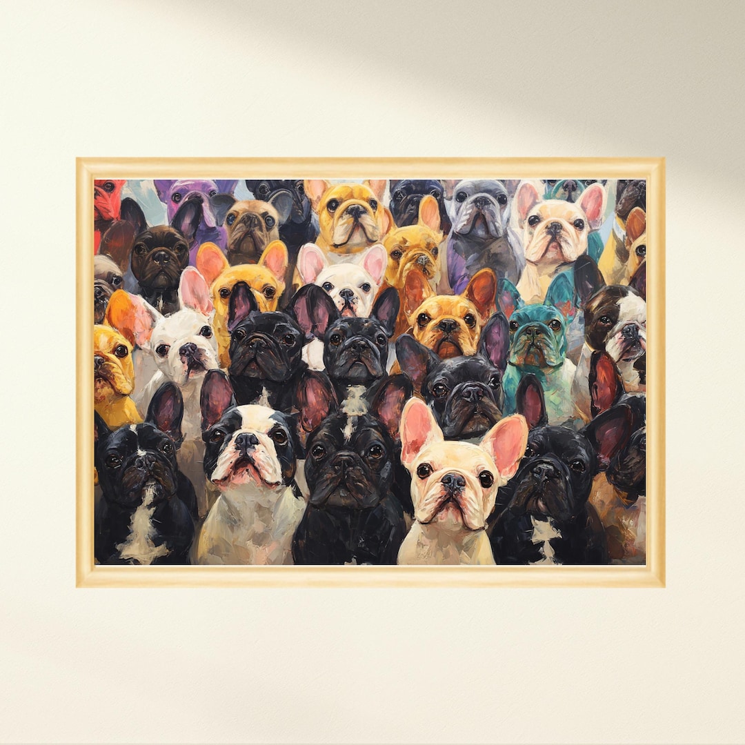 Full of French Bulldogs Jigsaw Puzzle 300/500/1000 Piece - Etsy