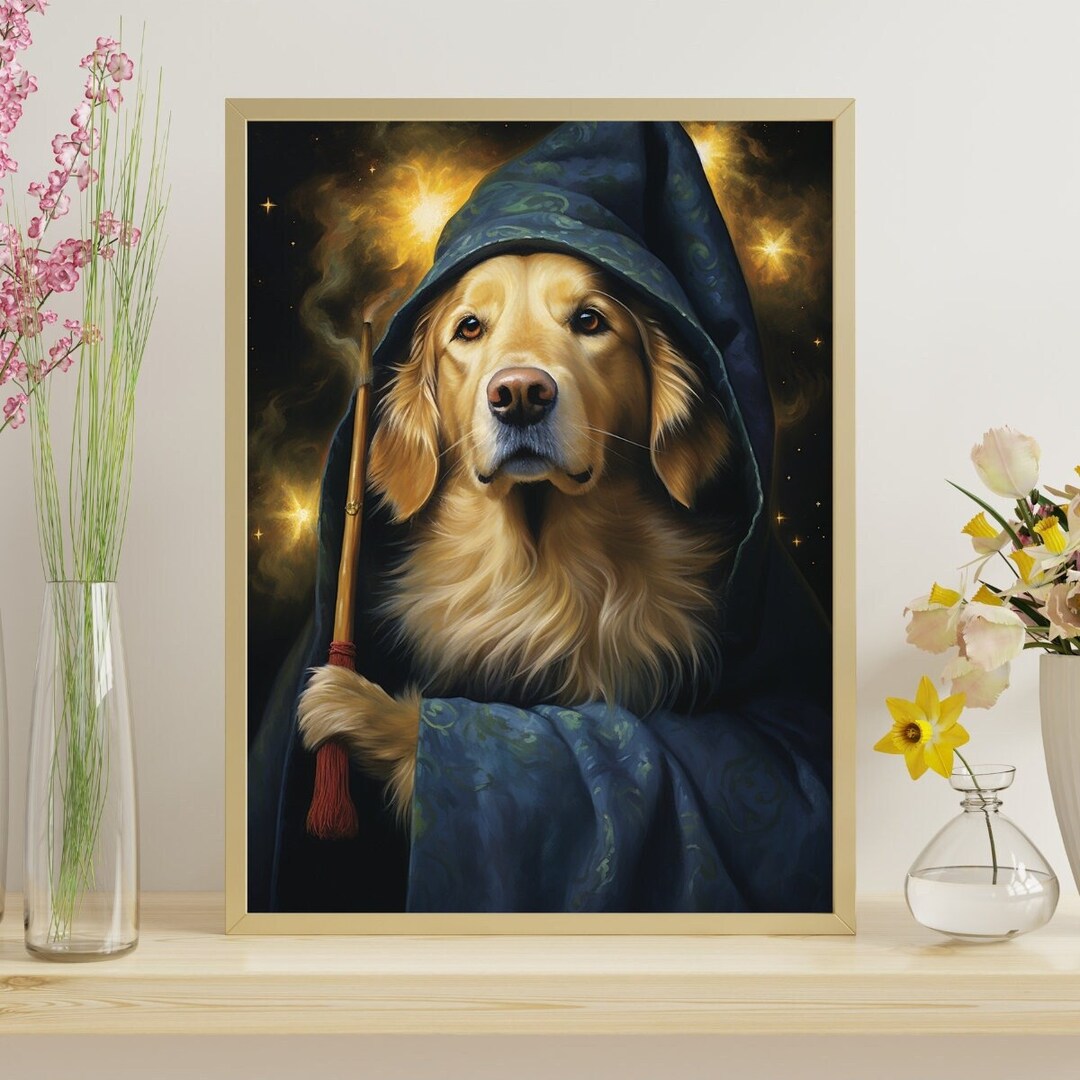 Golden Retriever Wizard Costume Jigsaw Puzzle (300/500/1000 Piece) - Etsy