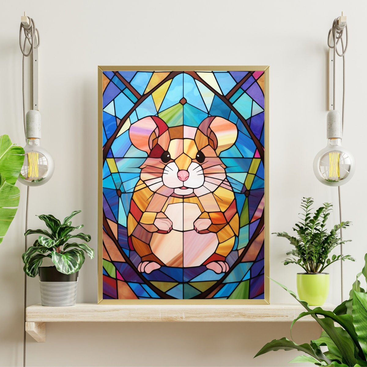 Stained Glass Hamster Jigsaw Puzzle 300/500/1000 Piece - Etsy