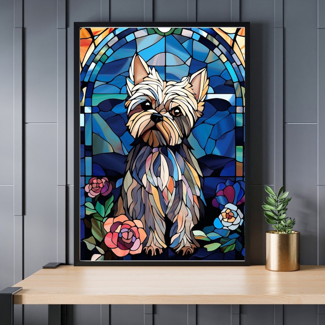 Stained Glass Yorkshire Terrier Jigsaw Puzzle 300/500/1000 Piece - Etsy