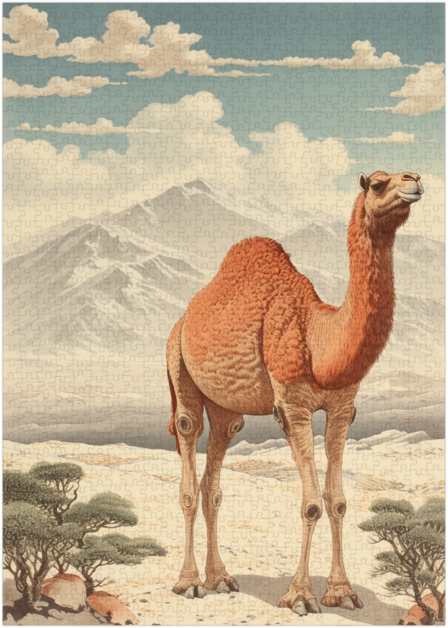 Ukiyo-e Camel Japanese Print Jigsaw Puzzle 300/500/1000 Piece - Etsy