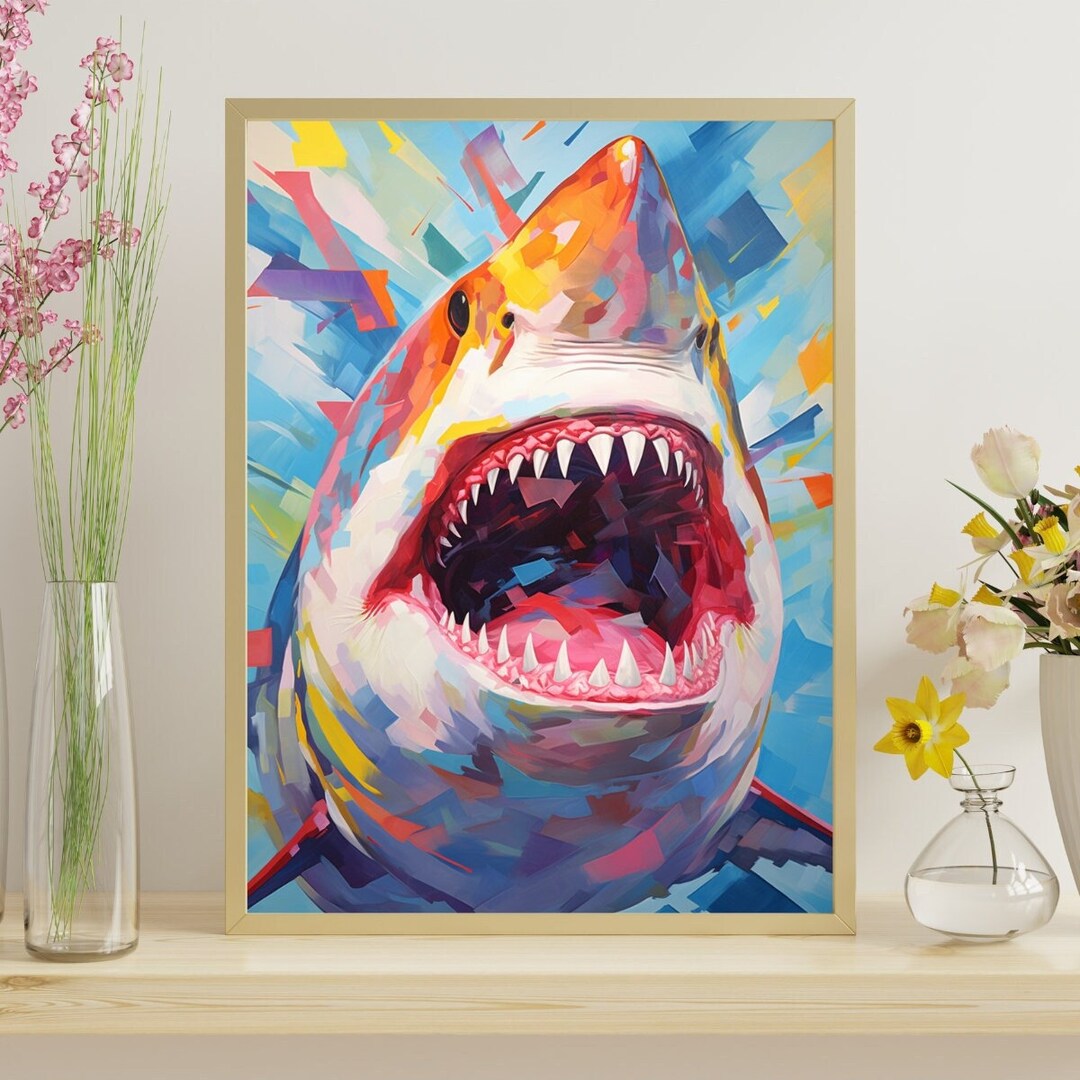 Bull Shark Jigsaw Puzzle: Modernist Animal Face Art - Etsy