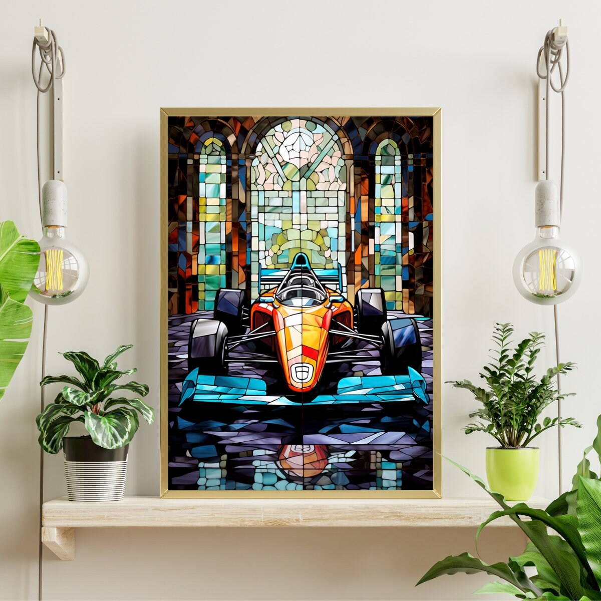 Stained Glass Formula One Car Jigsaw Puzzle 300/500/1000 Piece - Etsy