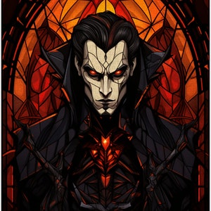 Stained Glass Vampire Jigsaw Puzzle 300/500/1000 Piece - Etsy