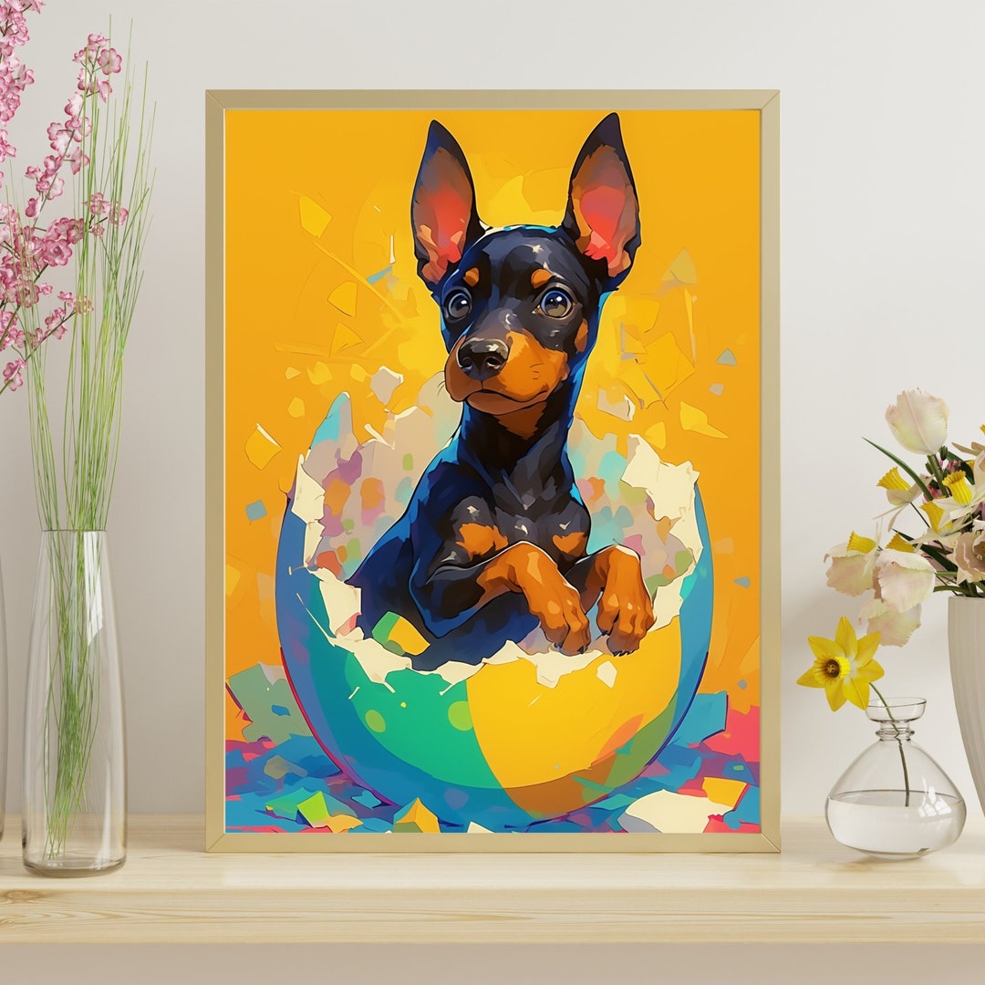 Cute Doberman Pinscher Hatching Egg Jigsaw Puzzle 300/500/1000 Piece ...