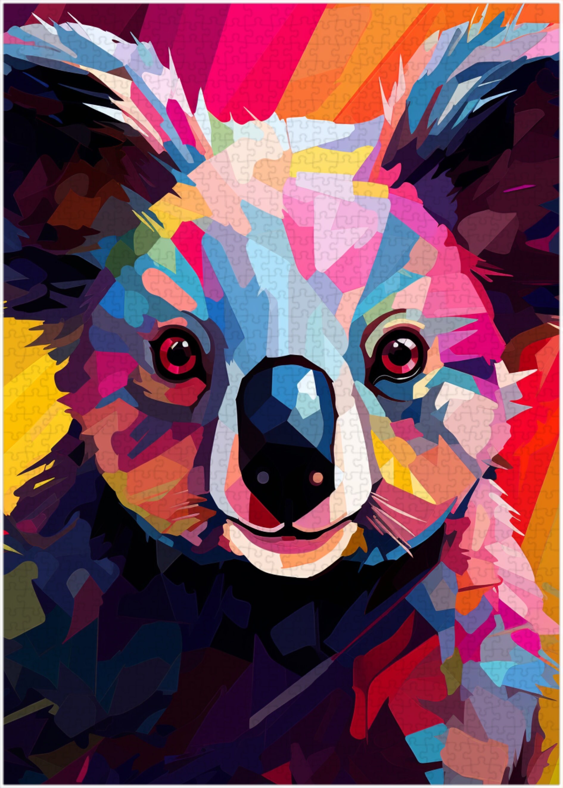 Face of Koala Bear Jigsaw Puzzle 300/500/1000 Piece, Modernist Painting ...