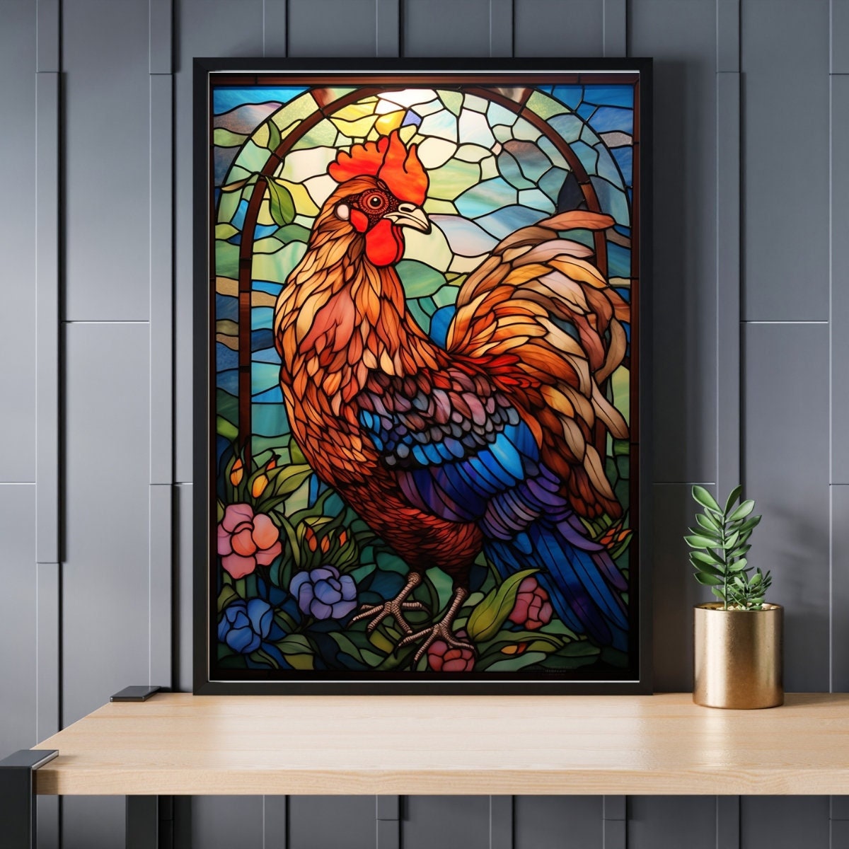 Stained Glass Window Chicken