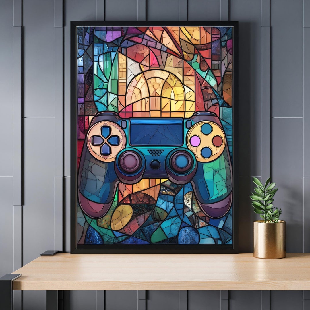 Stained Glass Game Console Jigsaw Puzzle 300/500/1000 Piece - Etsy