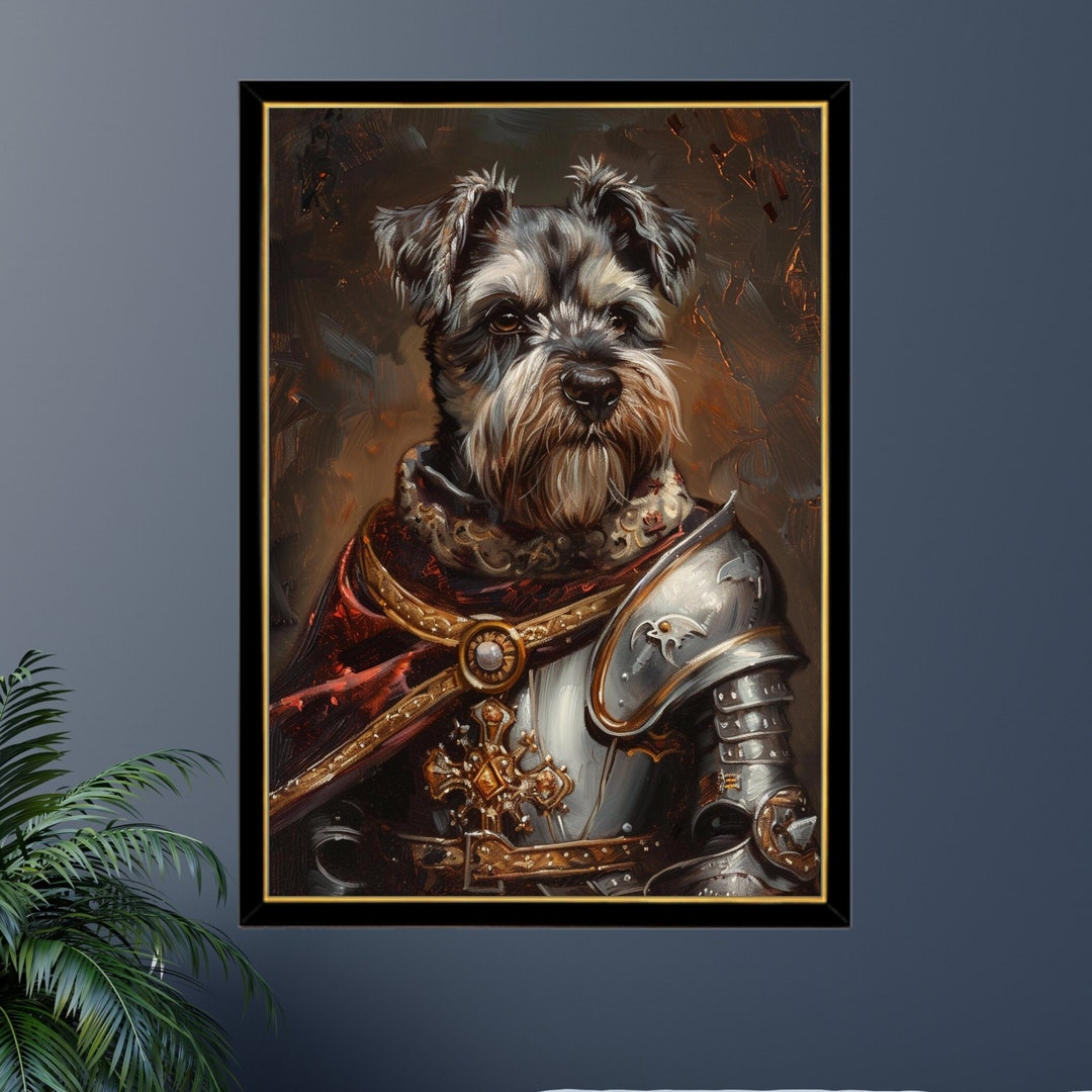 Miniature Schnauzer Knight Jigsaw Puzzle: Pet Portrait Gift - Etsy