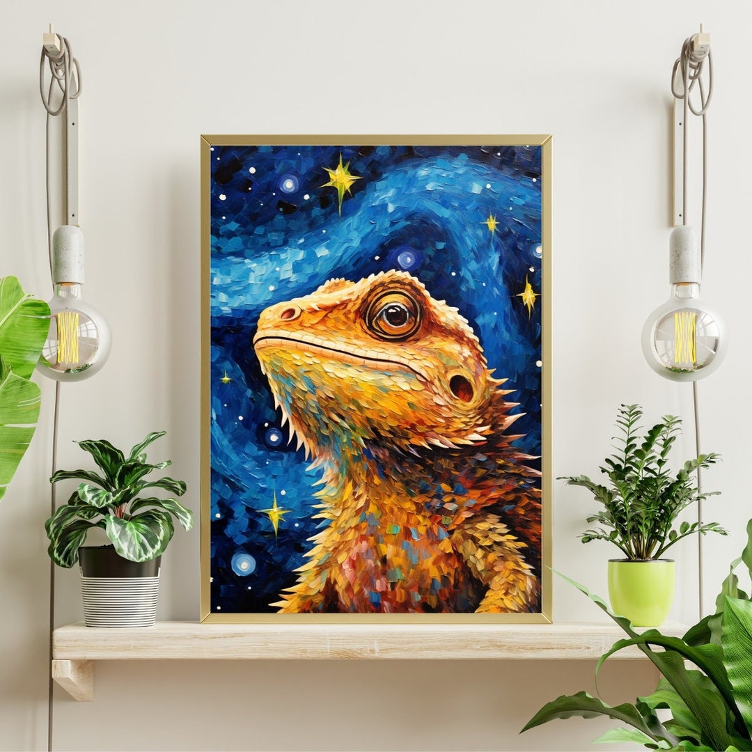 Starry Night Bearded Dragon Jigsaw Puzzle 300/500/1000 Piece - Etsy