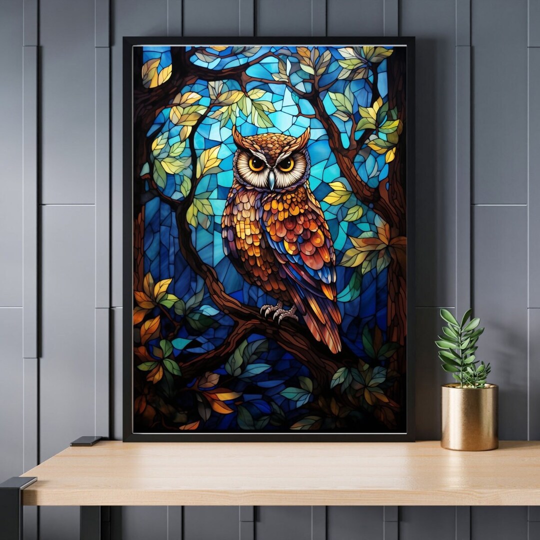 Stained Glass Owl Jigsaw Puzzle 300/500/1000 Piece - Etsy
