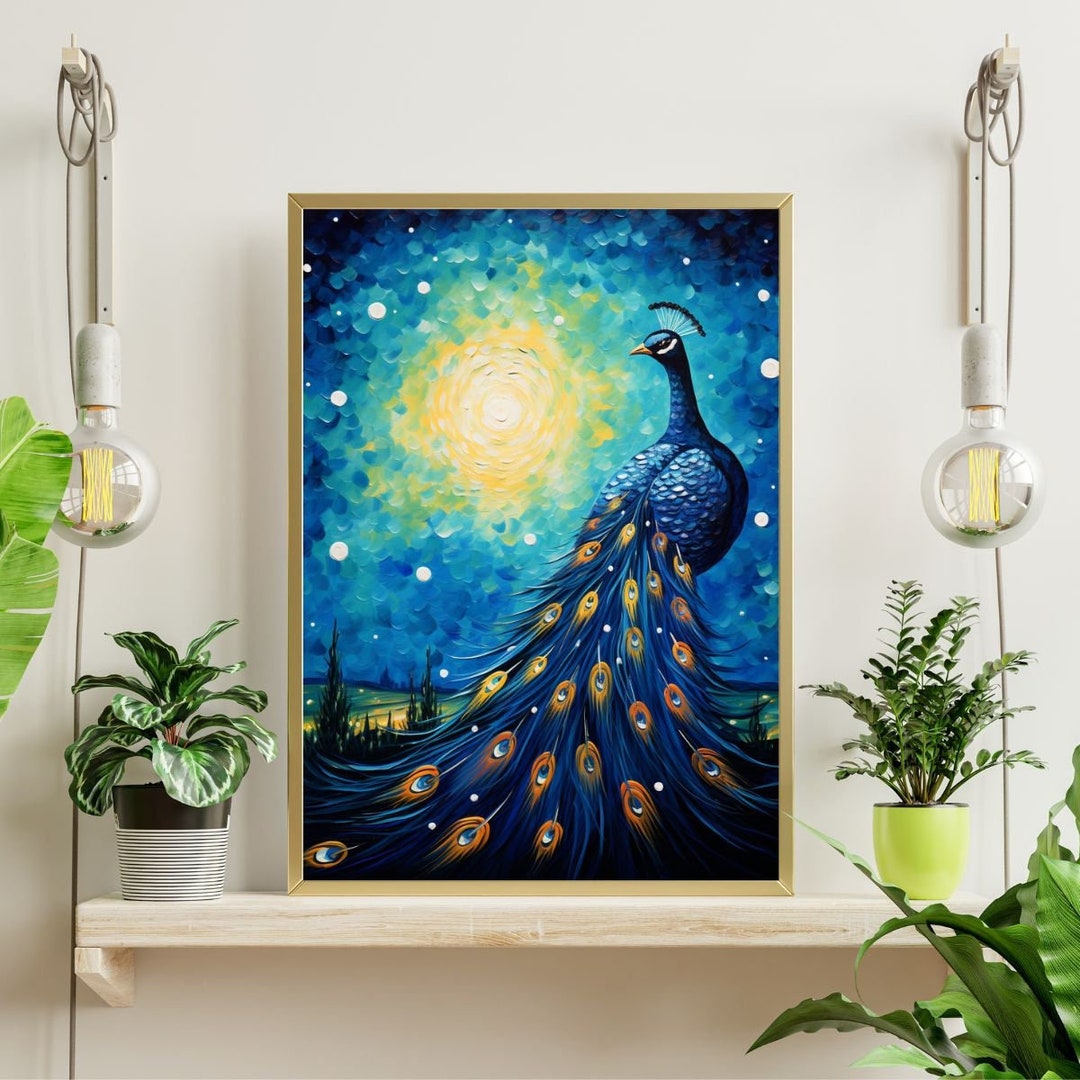 Starry Night Peacock Jigsaw Puzzle 300/500/1000 Piece - Etsy