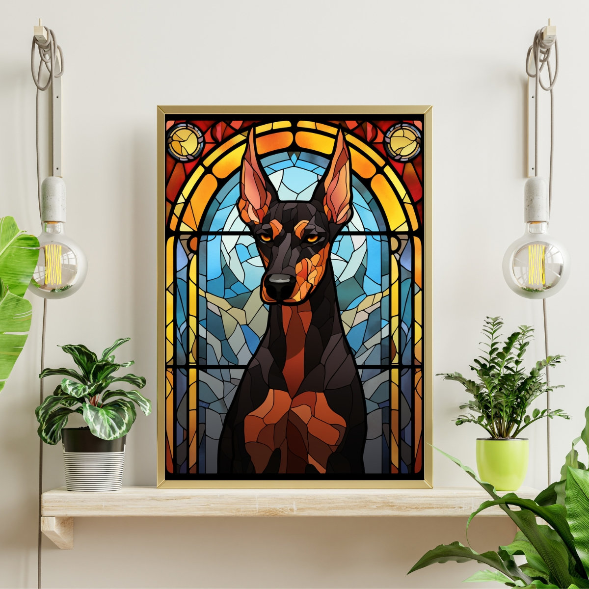 Stained Glass Doberman Pinscher Jigsaw Puzzle 300/500/1000 - Etsy