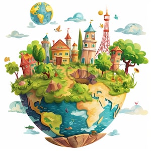 World Clipart | Earth Clipart | 10 High Quality JPG | Globe ...