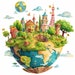 Watercolor World Clipart | Earth Globe JPG Images (digital Download) - Etsy