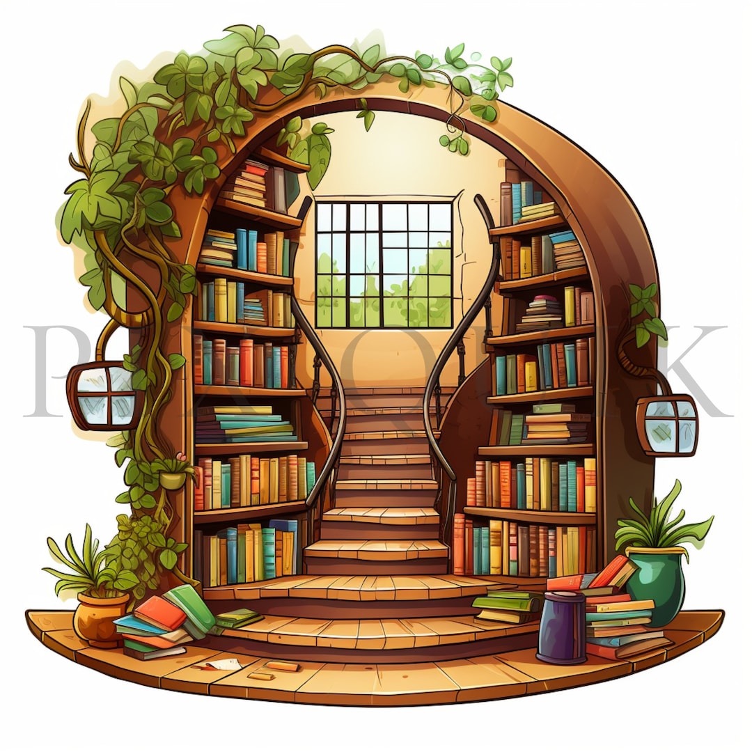 Library Clipart - 10 High Quality Jpgs | Library Books Clipart | Book ...