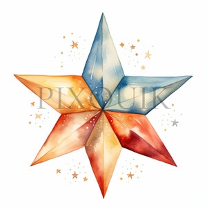 Christmas Star Clipart: Holiday JPG Images (digital Download) - Etsy