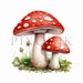 Mushroom Clipart | Watercolor Toadstool Art, Fall Nature (digital ...