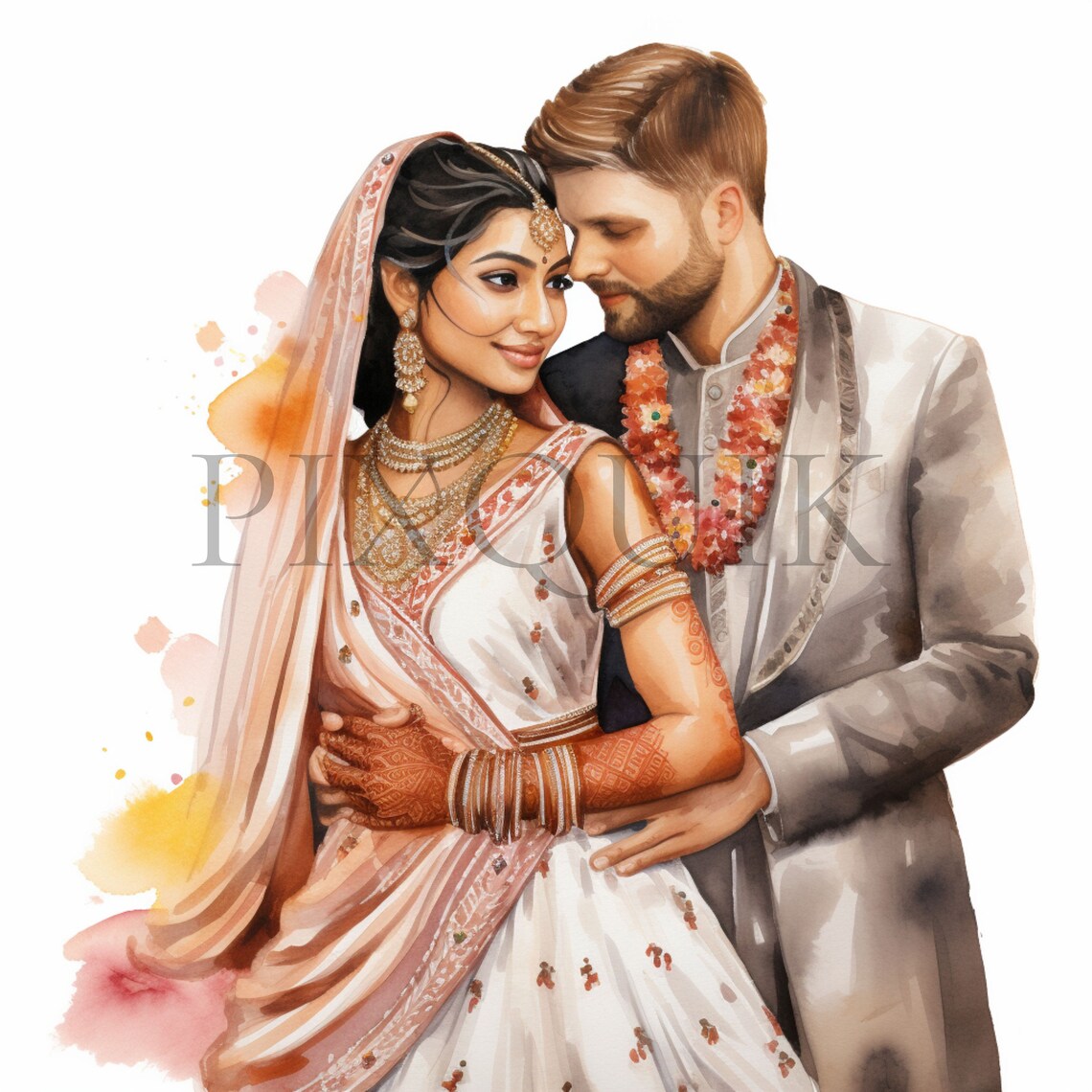 Indian Wedding Clipart | South Asian Bride, 10 Jpgs (digital Download ...