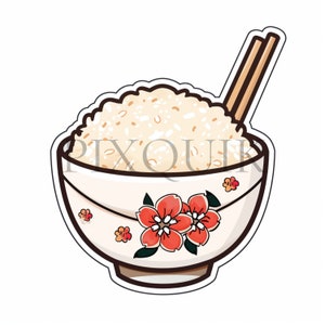 Watercolor Rice Bowl Clipart | 10 High Quality Jpgs | Rice Bowl | Food ...