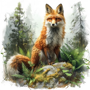Fox Clipart | Woodland Animals, Card Making (digital Download) - Etsy