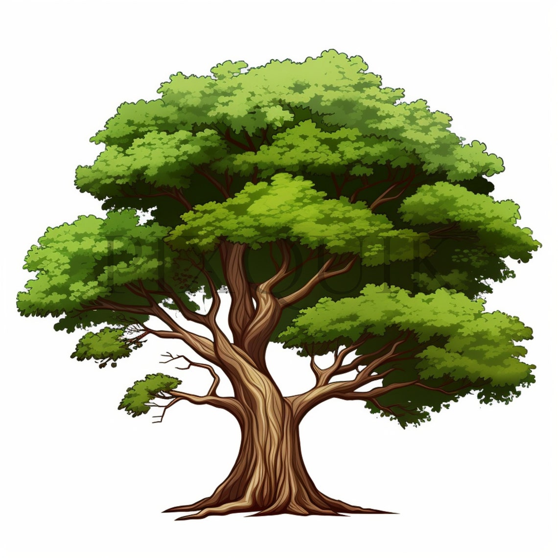 Mahogany Tree Clipart | High-resolution JPG (digital Download) - Etsy