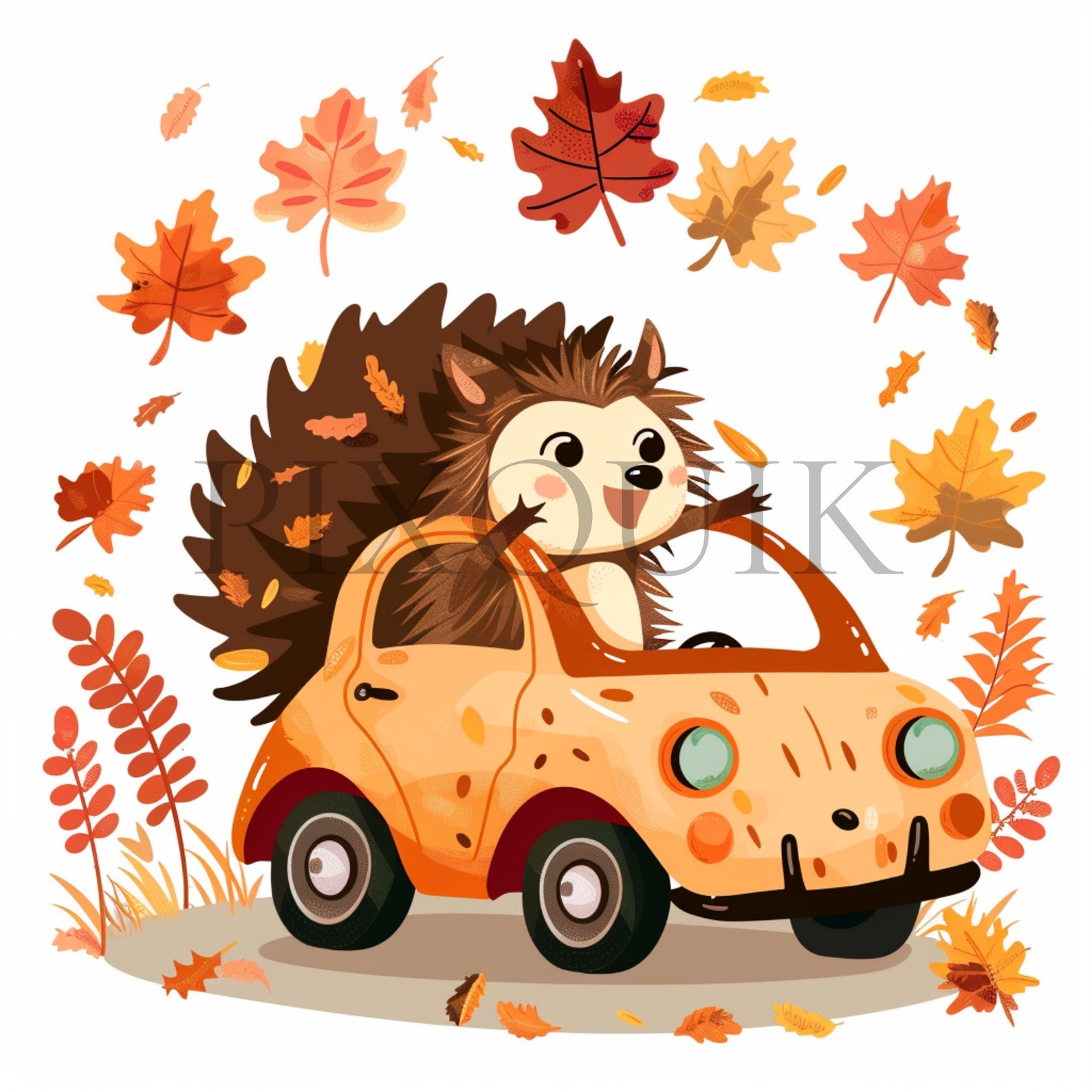 Hedgehog Clipart Fall Animal 10 High Quality JPG Autumn Animal Clipart ...