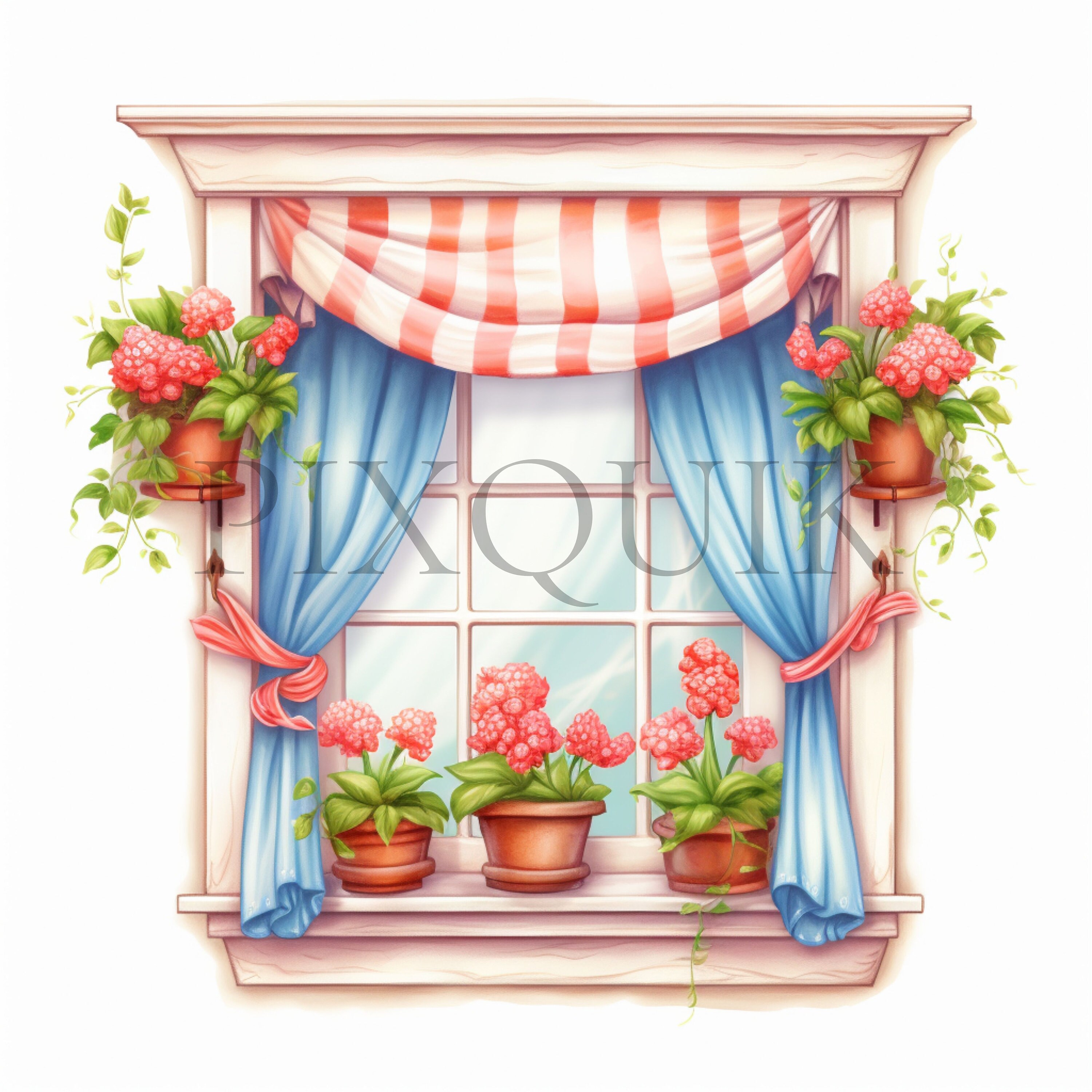 House Window Clipart | 10 High Quality Jpgs | Gothic Window | Botanical ...