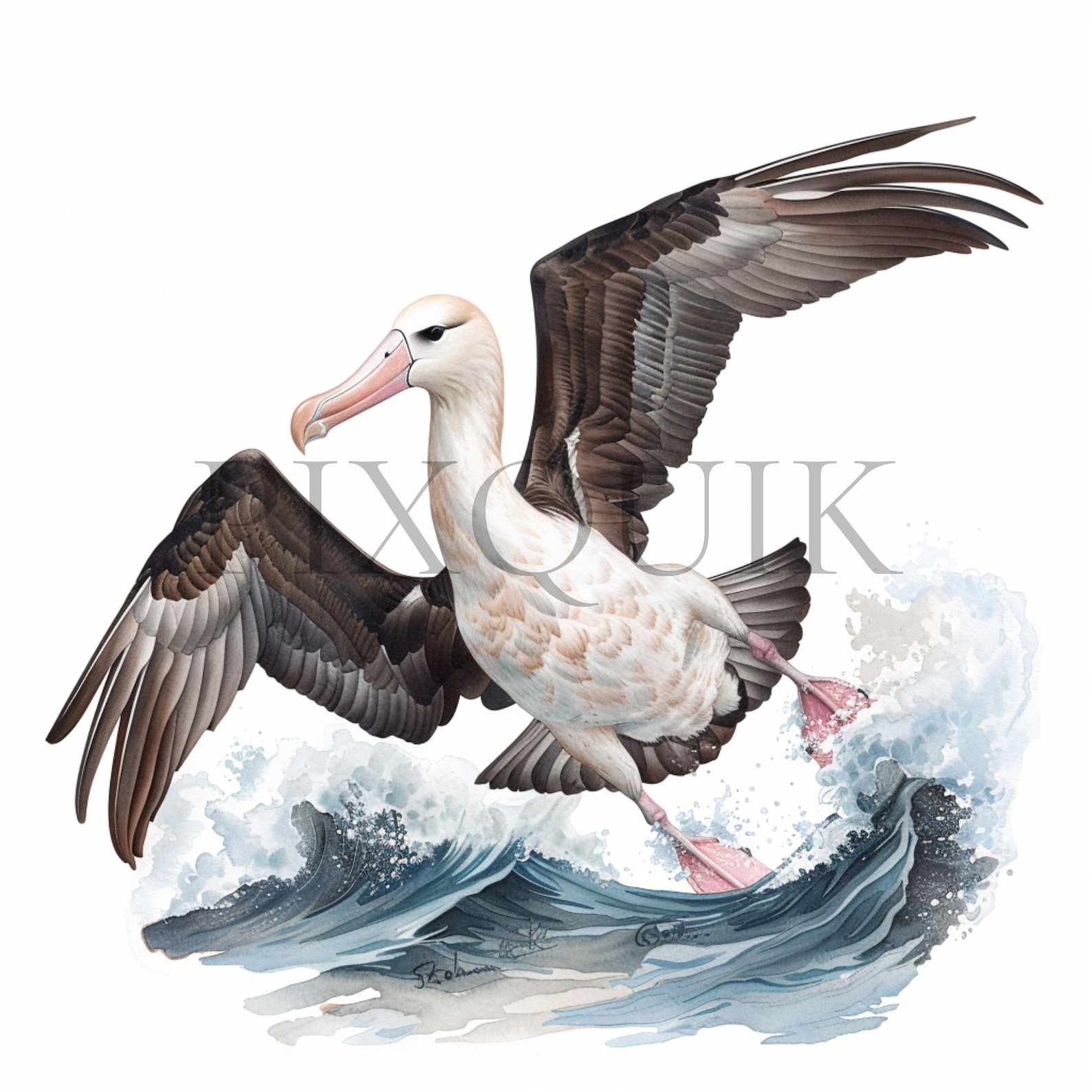 Watercolor Albatross Clipart | Bird Digital Art (10 JPG) - Etsy