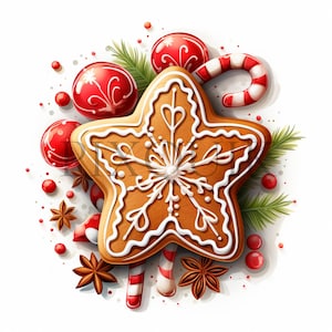 Christmas Cookies Clipart | 10 High Quality Jpgs | Printable Holiday ...