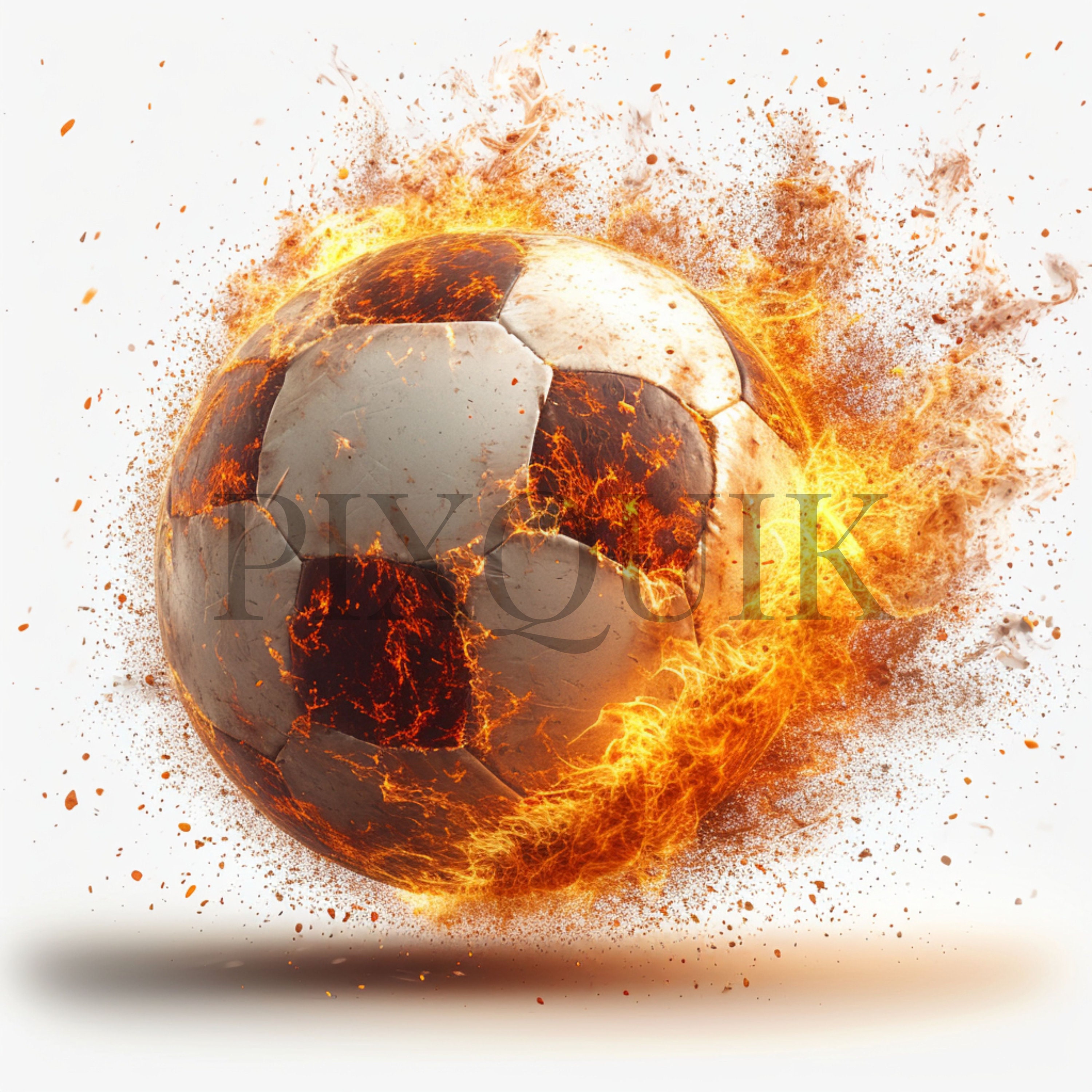 Soccer Ball on Fire Clipart Bundle 10 Jpg's Soccer Ball Clipart ...