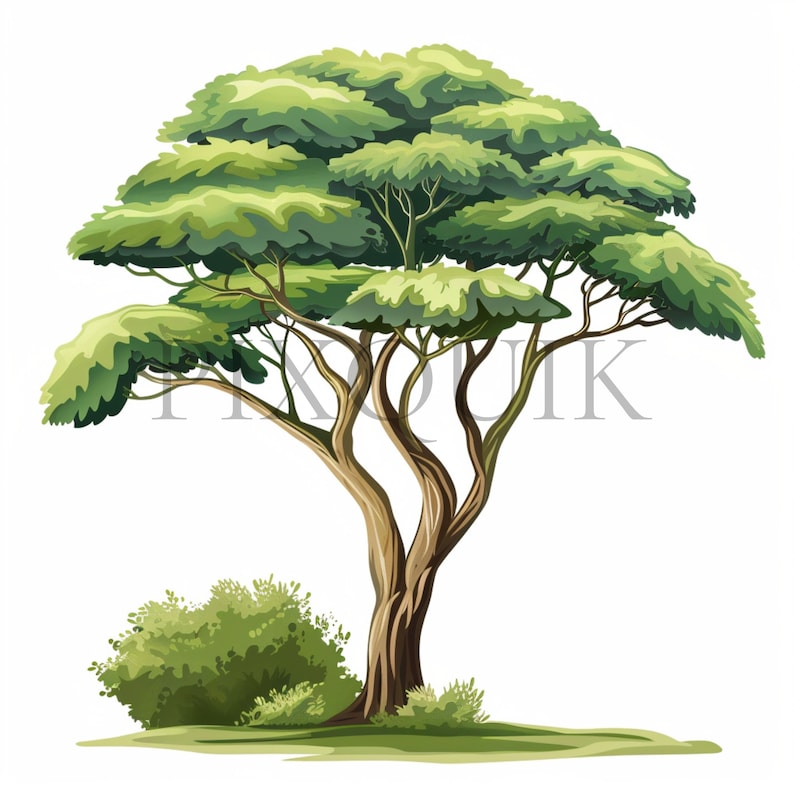 Cedar Trees Clipart 10 High Quality Jpgs Botanical Art Forest Tree ...