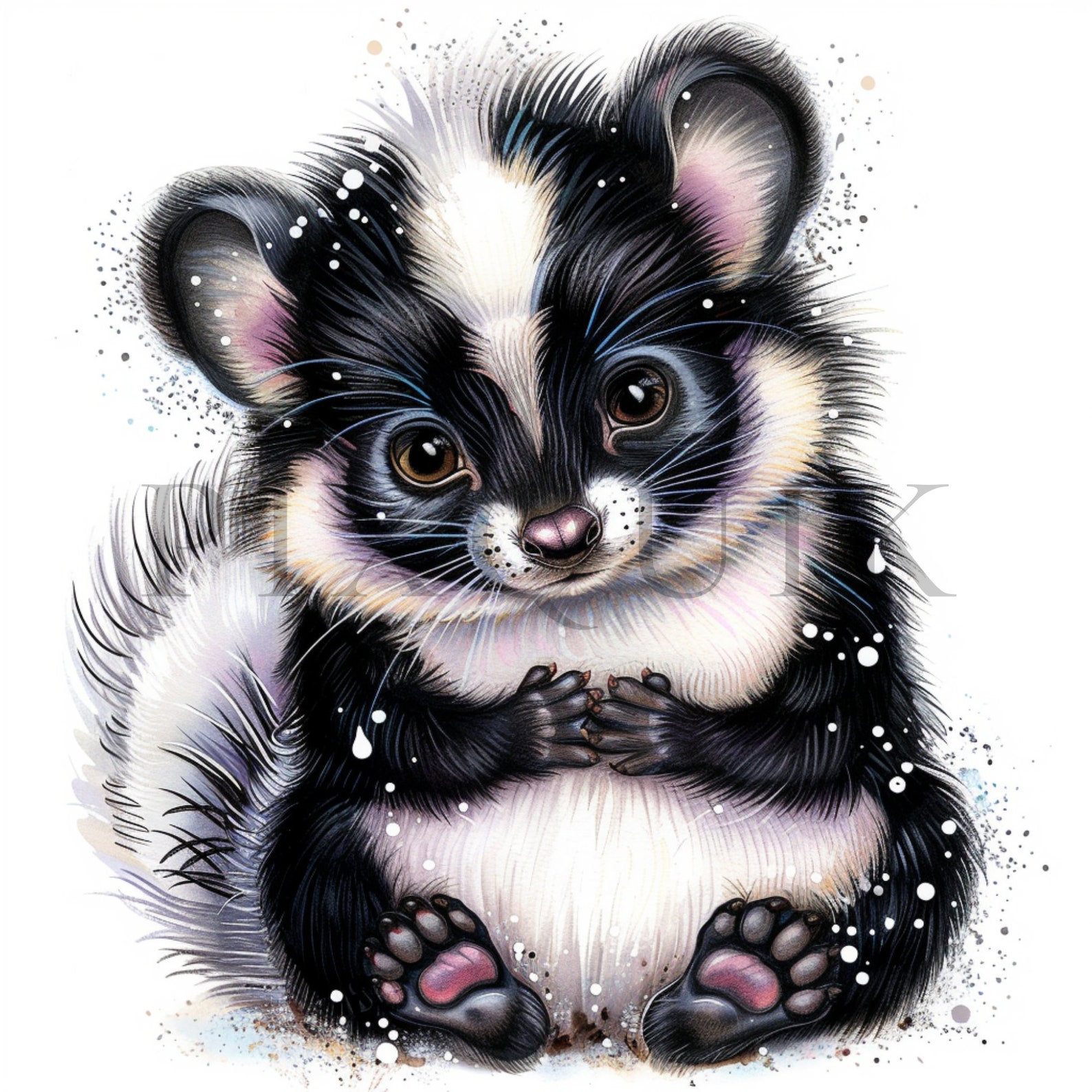 Watercolor Skunks Clipart 10 High Quality Jpgs Skunks Clipart Skunks ...