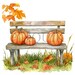 Autumn Bench Clipart | 10 High Quality Jpg's | Cozy Fall Bench ...