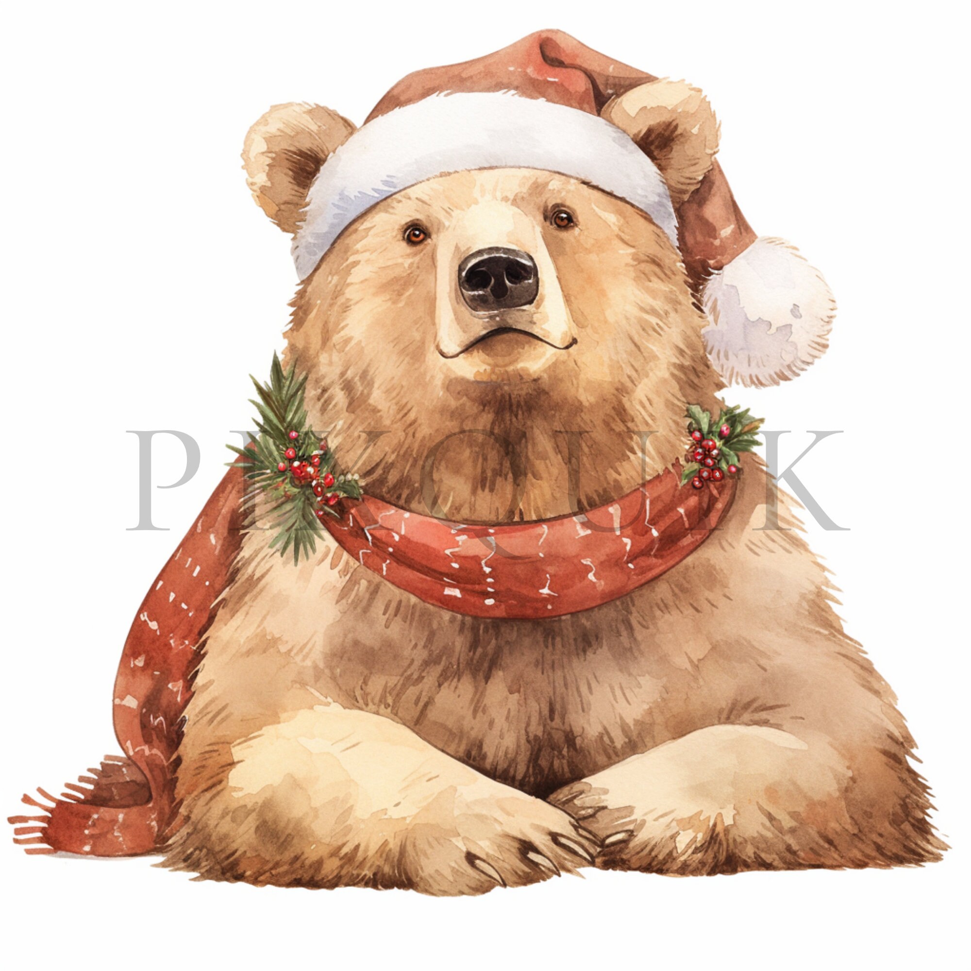 Holiday Bear Clipart | 10 High Quality Jpgs | Digital Download ...