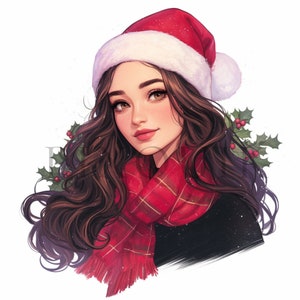 Holiday Girl Clipart | Xmas, Winter Theme (digital Download) - Etsy