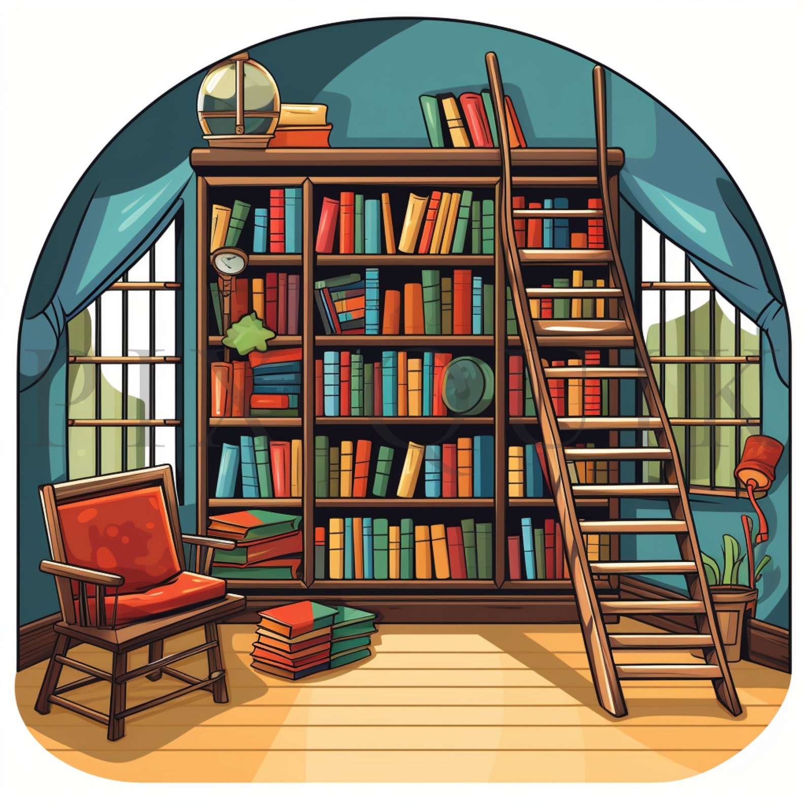 Library Books Clipart – 10 High Quality Jpgs, Commercial Use - Etsy