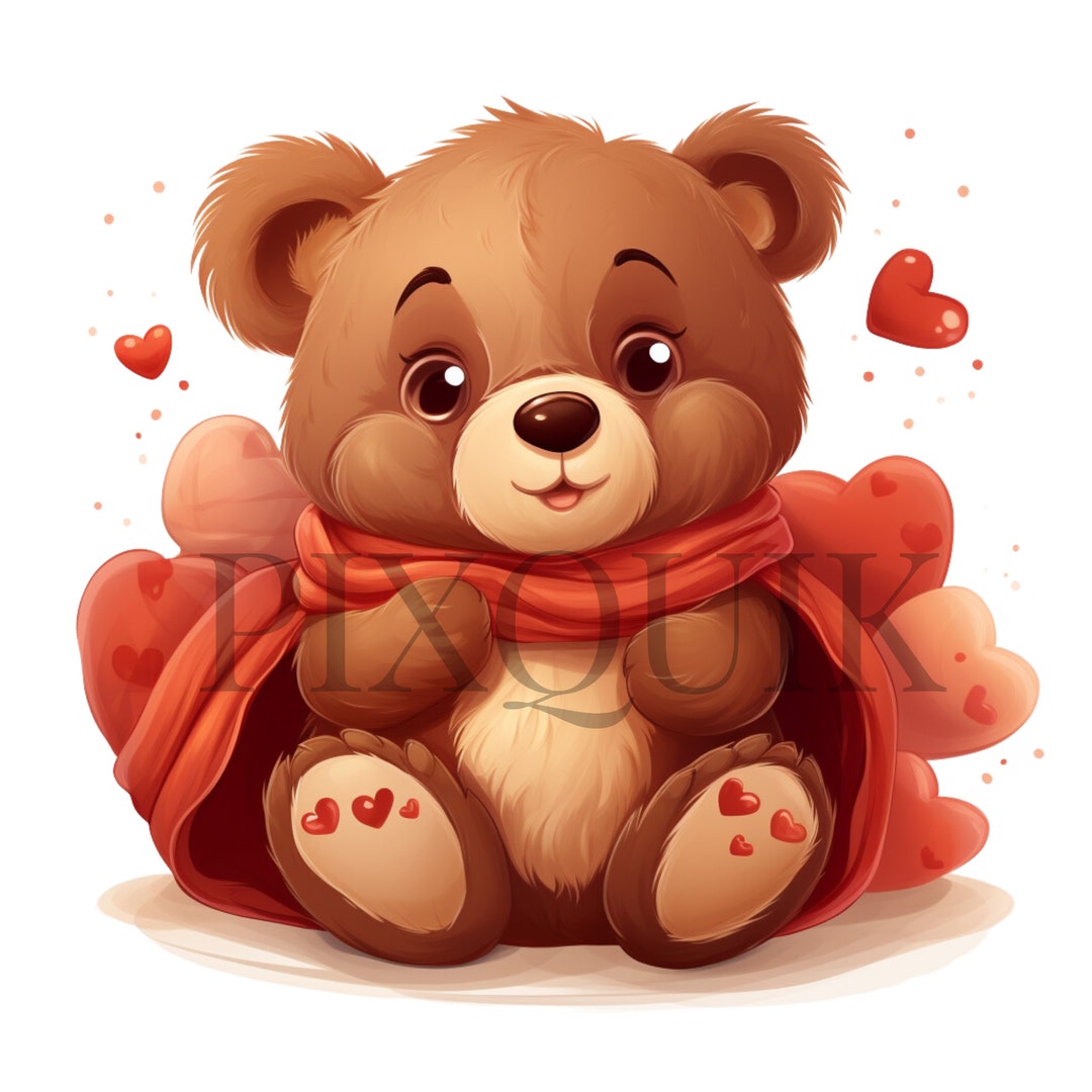 Valentines Day Teddy Bears Clipart | 10 High Quality Png's | Valentines ...