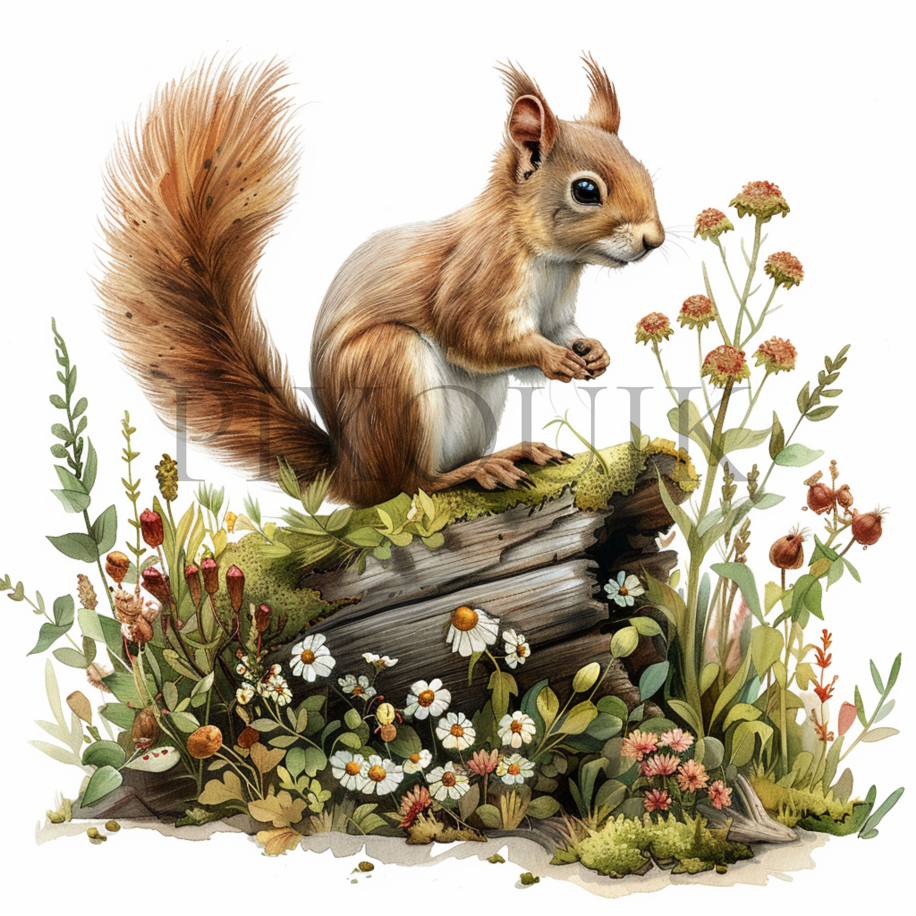 Woodland Animal Clipart Squirrel Clipart 10 High Quality JPG Cute ...