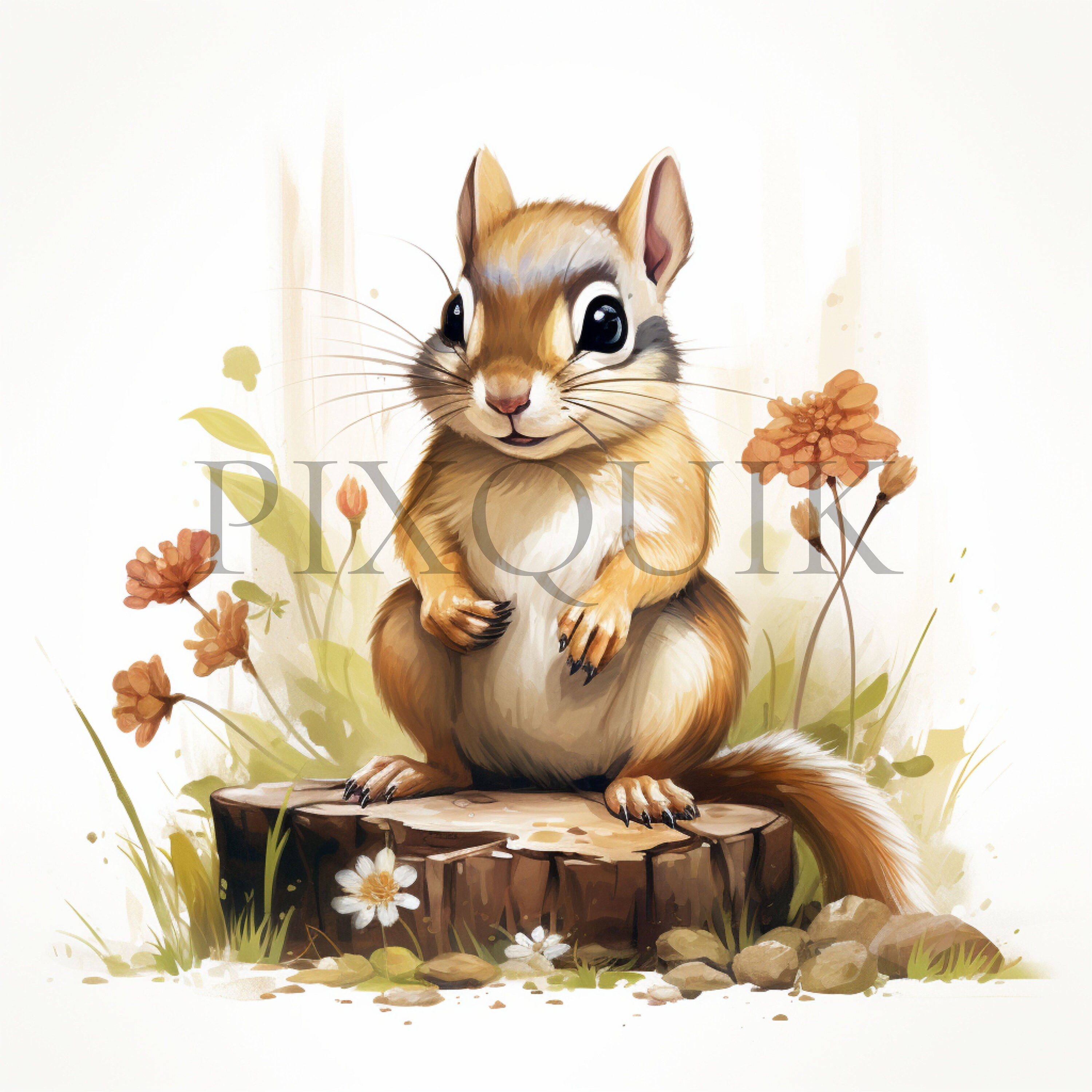 Chipmunk Clipart Woodland Animal Clipart 10 High Quality JPG Cute ...