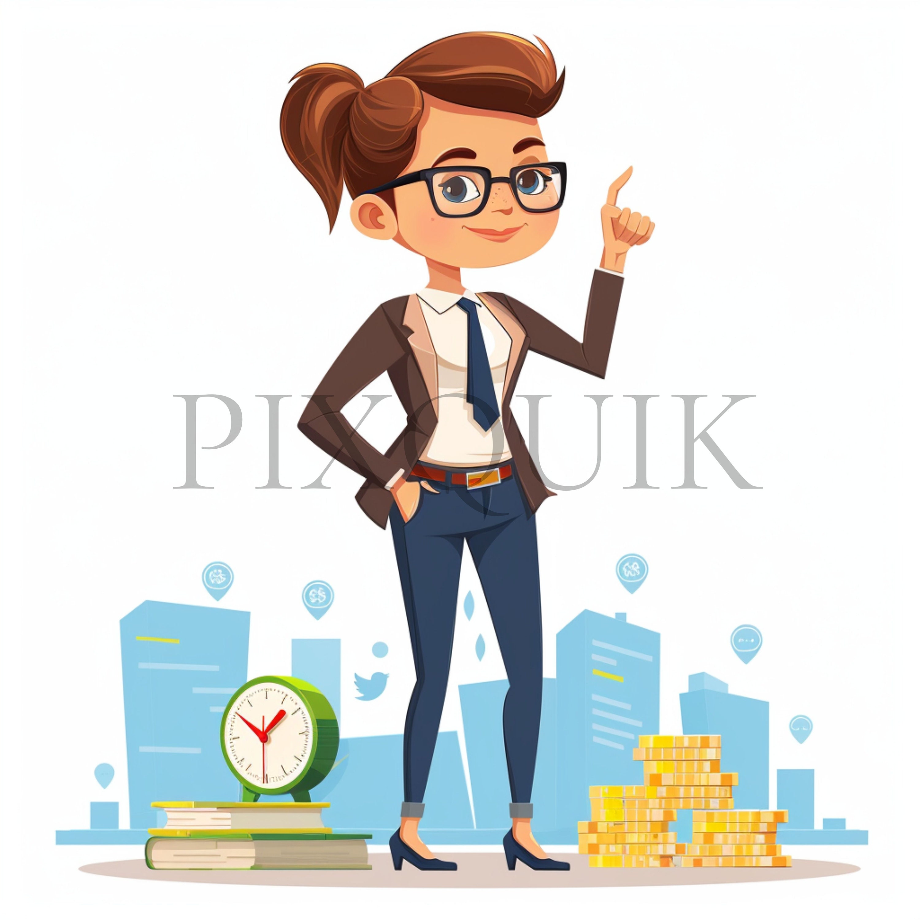 Entrepreneur Clipart | Business People Illustrations (JPG, Instant ...