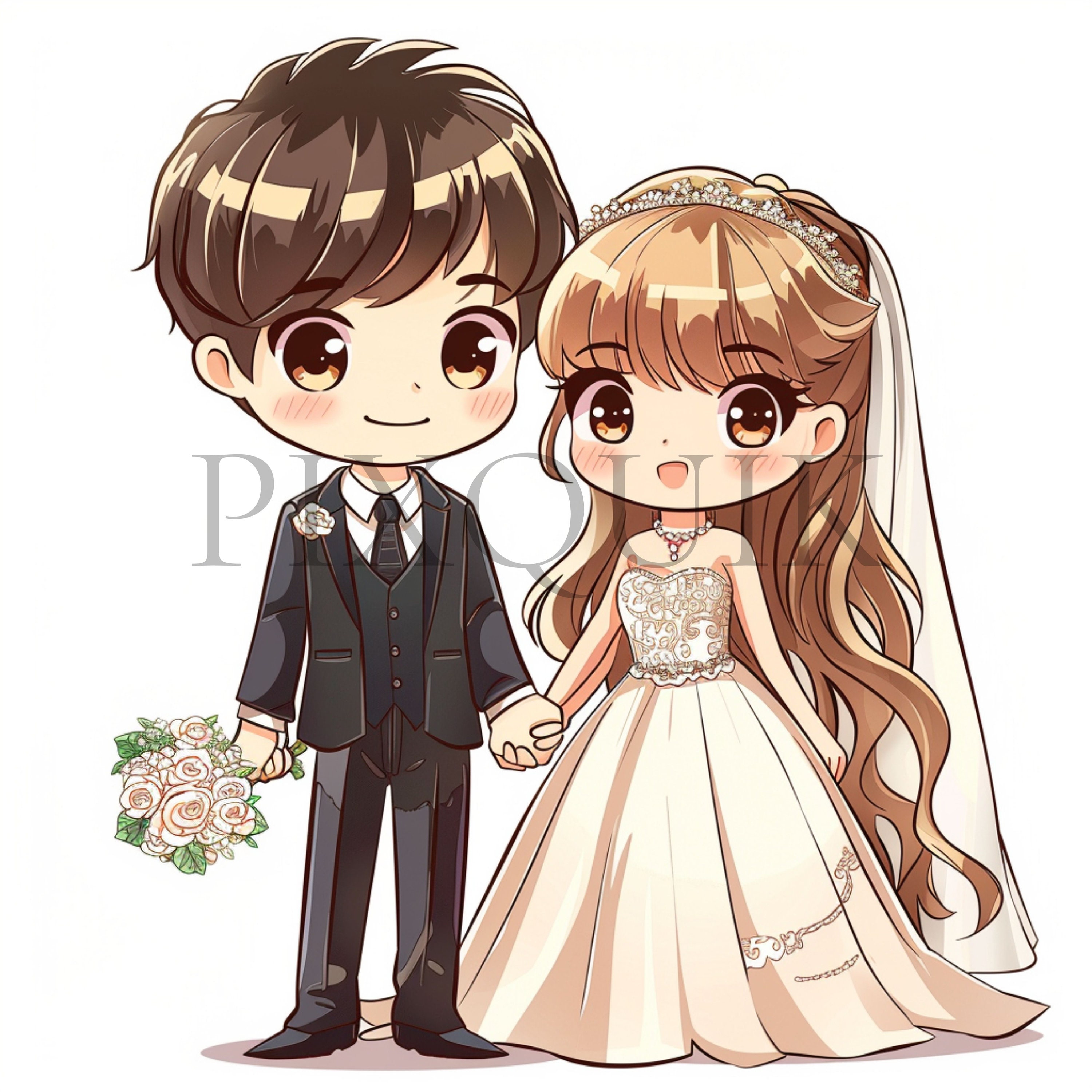 Bride and Groom Wedding Clipart 10 High Quality JPG Bridal Clipart ...