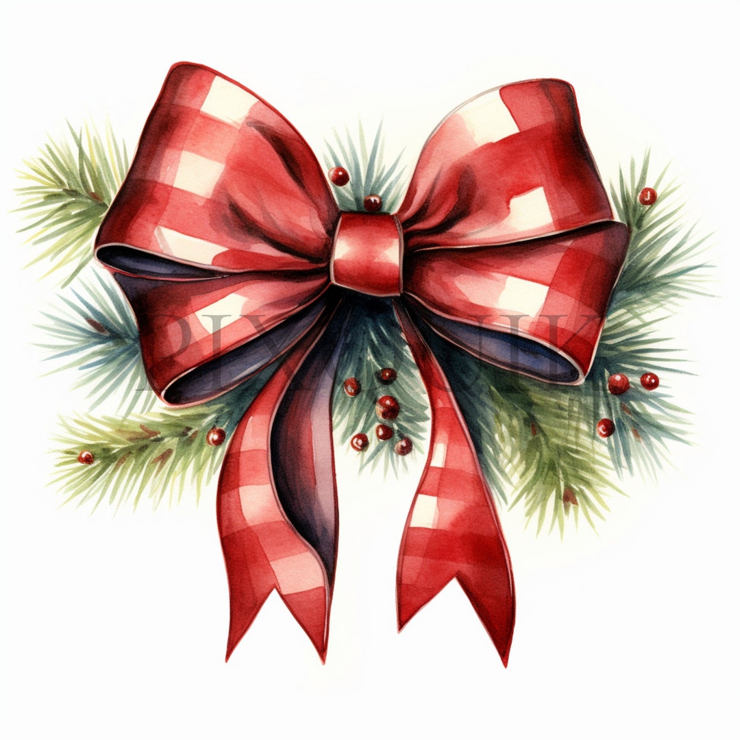Holiday Bow Clipart | 10 High Quality Jpg's | Digital Download ...
